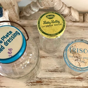 Vintage Glass Jar U-pick Listing Farmhouse Glass Flower Vase Glass ...