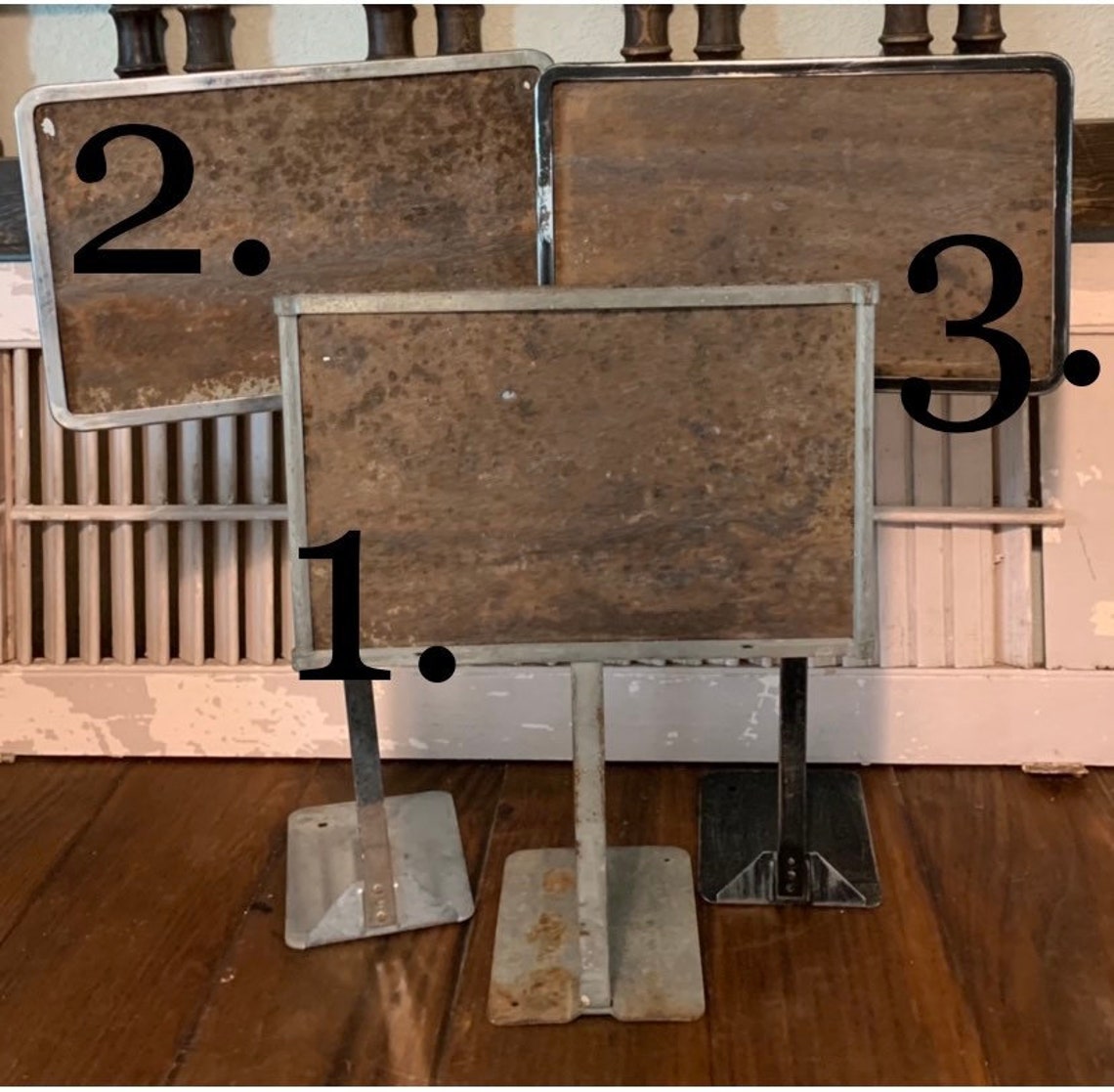 Message Board Repurposed Upcycled Retail Sign Holder Rusty Tin - Etsy