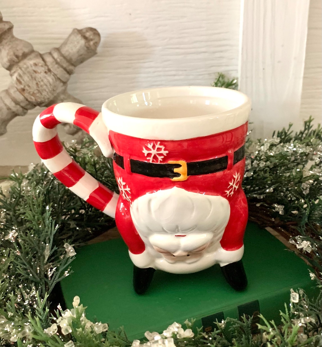 Santa Mug Vintage Inspired Christmas Santa Cup Hot Cocoa Mug American ...