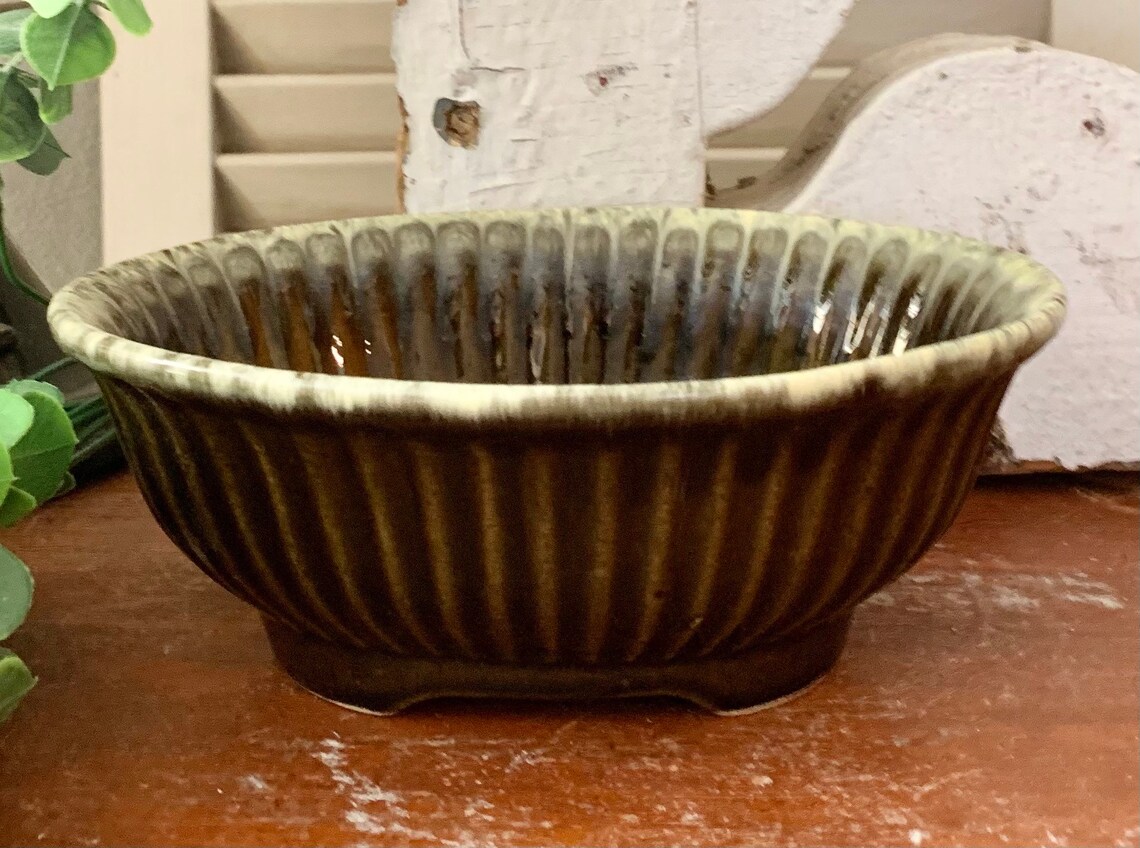 Vintage Hull Planter F-15 Dark Olive Green Succulents Plants - Etsy