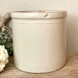 Vintage Pottery Crock Beige/glazed Stonewall Pottery/crock 7“ Tall ...