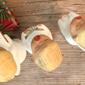 Vintage Christmas Vintage Porcelain Choir Angels Set of 3 Taiwan Boy ...