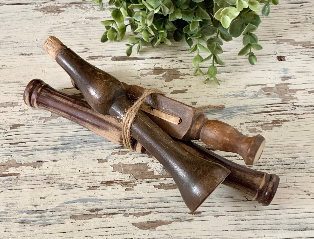 Architectural Salvage Spindle Spindles Set of 3 Chippy Stained American ...