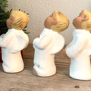 Vintage Christmas Vintage Porcelain Choir Angels Set of 3 Taiwan Boy ...