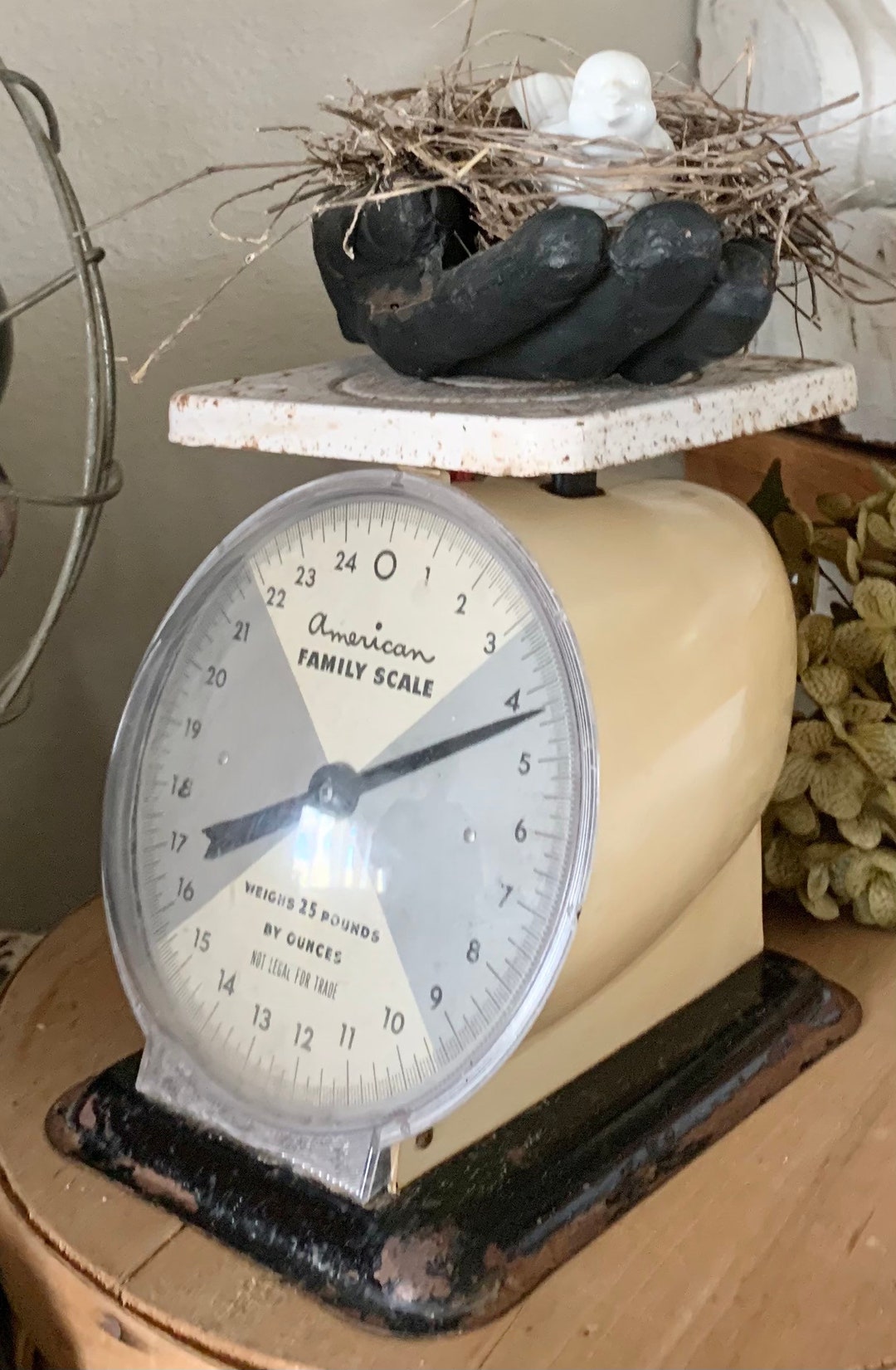 Vintage Kitchen Scale American Family Scale Retro Look Rusty Chippy ...