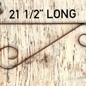 Vintage Wrought Iron Sign Holder Old Rusty Metal Hanging Sign Holder ...