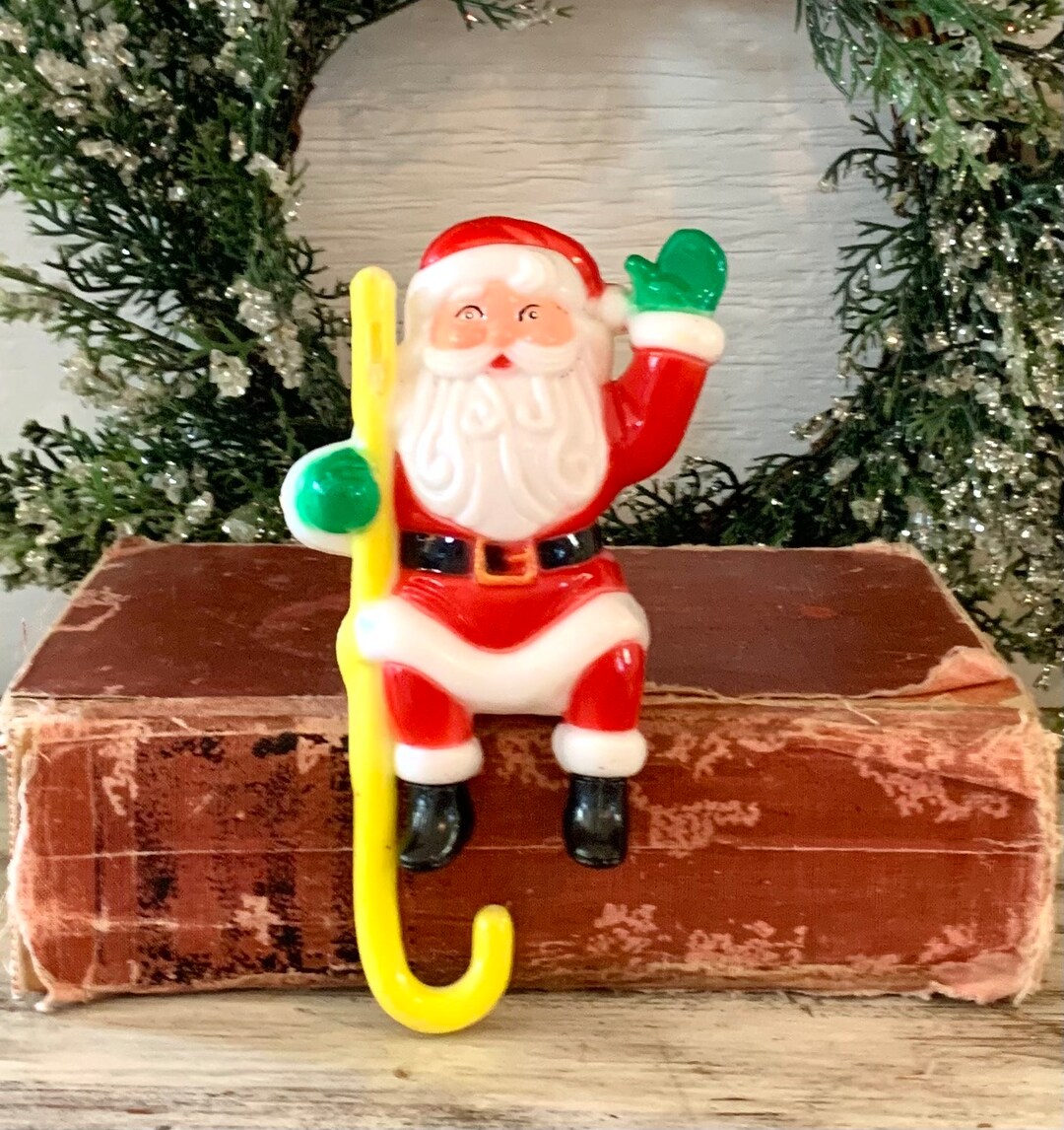 Vintage Hard Plastic Santa Candy Container Hong Kong - Etsy
