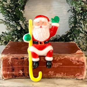 Vintage Hard Plastic Santa Candy Container Hong Kong - Etsy