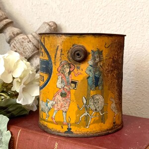 Vintage Metal Can Armours Veribest Peanut Butter Container Rusty Chippy ...