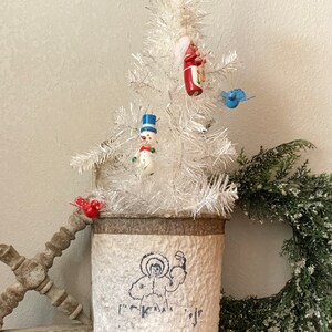 Vintage Eskimo Jr. Ice Cream Bucket Recycled Into A Cute Christmas Tree ...
