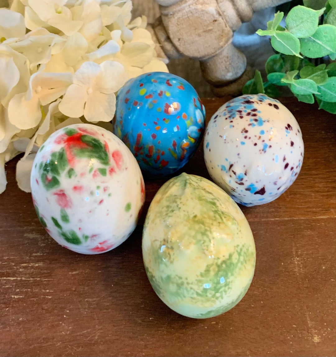 Vintage Easter Egg/eggs Set of 4 Vintage Ceramic Cottagecore American ...