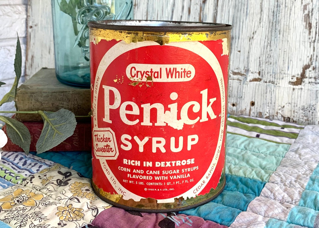Vintage Penick Syrup Can Container Farmhouse Vignette Decor Rustic ...