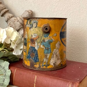 Vintage Metal Can Armours Veribest Peanut Butter Container Rusty Chippy ...