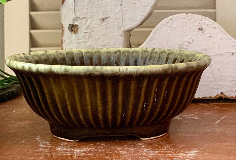 Vintage Hull Planter F-15 Dark Olive Green Succulents Plants - Etsy