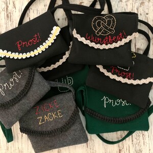 Handmade Dirndl Bag Small Crossbody Bag Over the Shoulder Oktoberfest ...