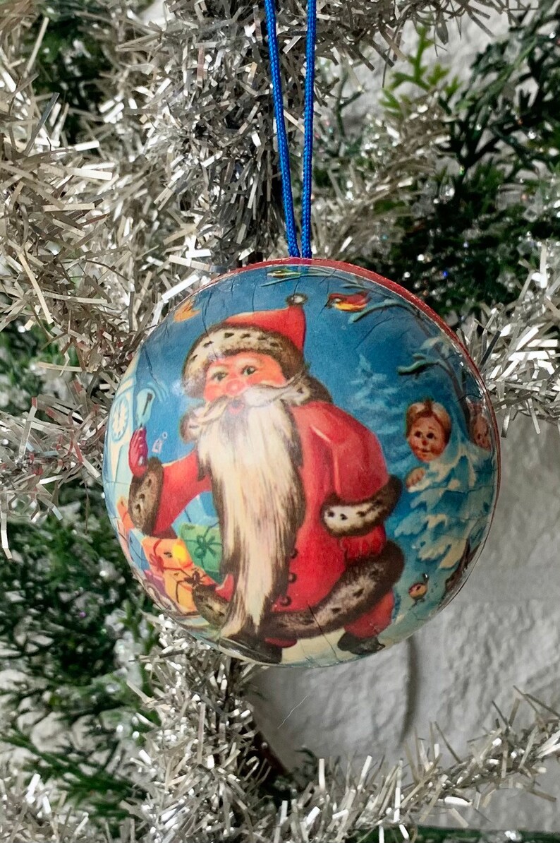 Vintage Christmas Ornament Paper Mache Christmas Tree Decor - Etsy