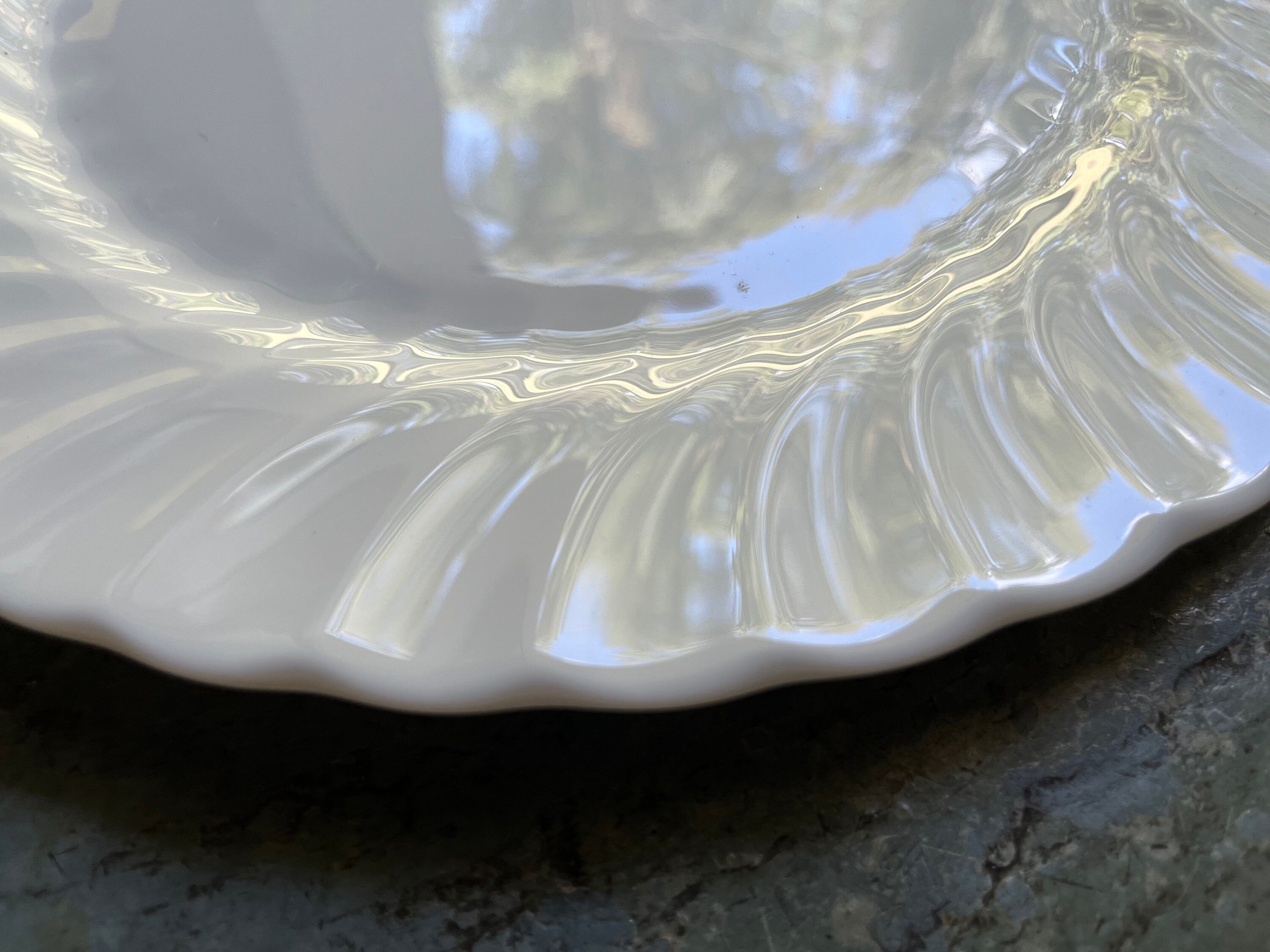 Wedgwood Candlelight Dinner Plate White Swirl Pattern Fine Bone China ...