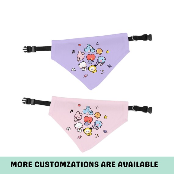 Personalized BT21 Inspired Pet Bandana Bts Inspired Bandana - Etsy