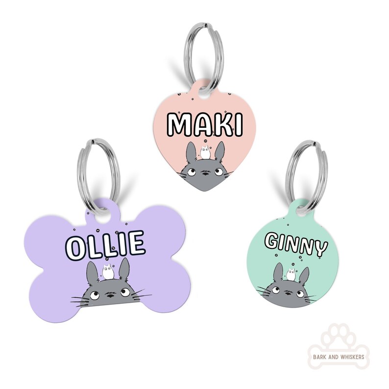 Pet Id Tag Personalized Pet Tag Anime Inspired Tags - Etsy