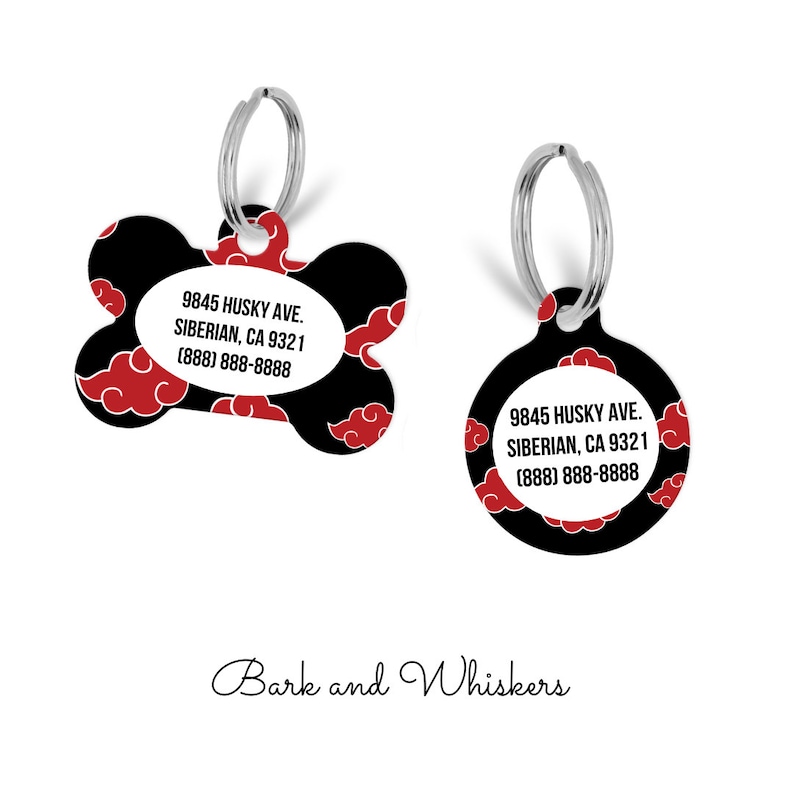 Pet ID Tag Double Sided Dog Tag for Dog ID Tag Cloud Custom - Etsy