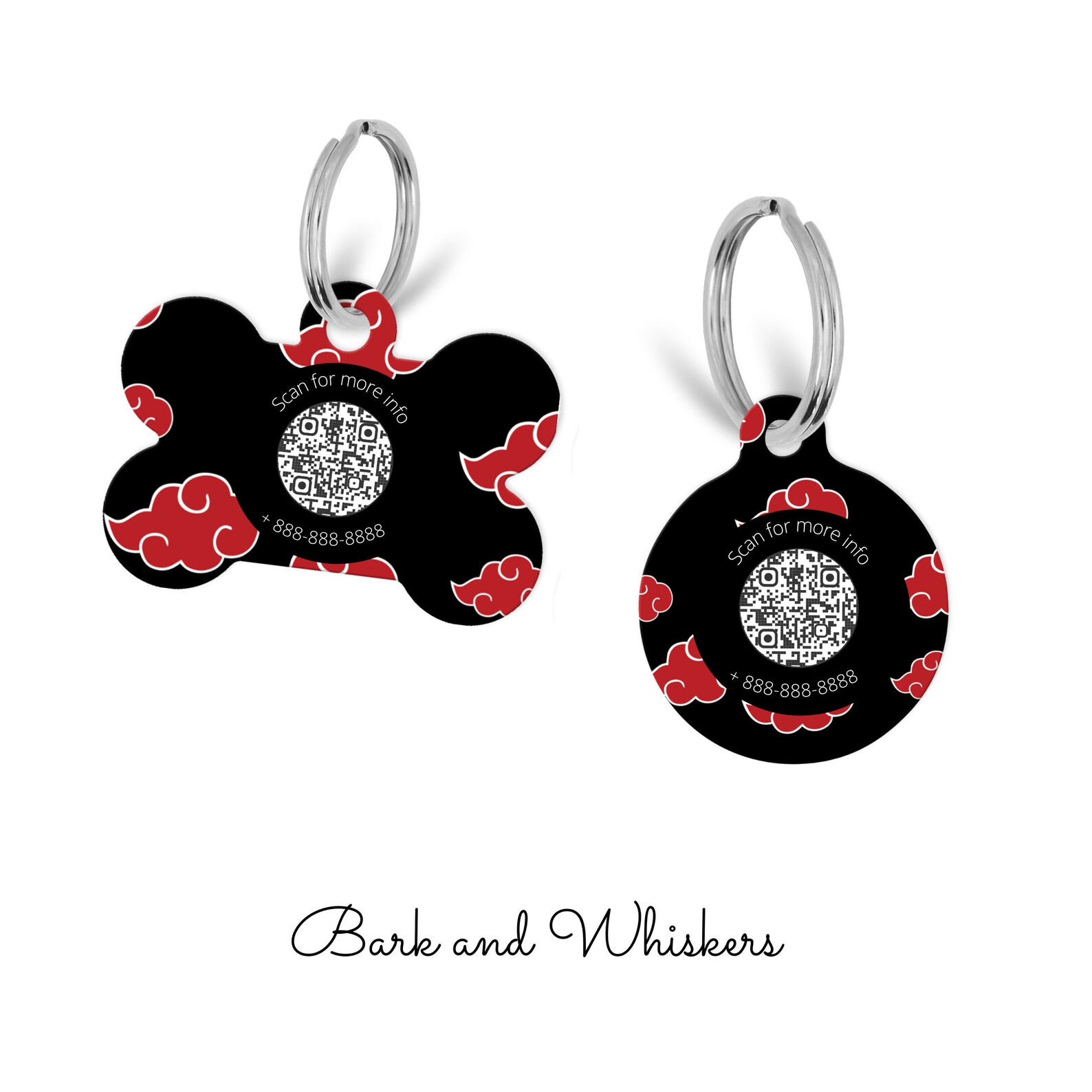 Pet ID Tag Double Sided Dog Tag for Dog ID Tag Cloud Custom | Etsy