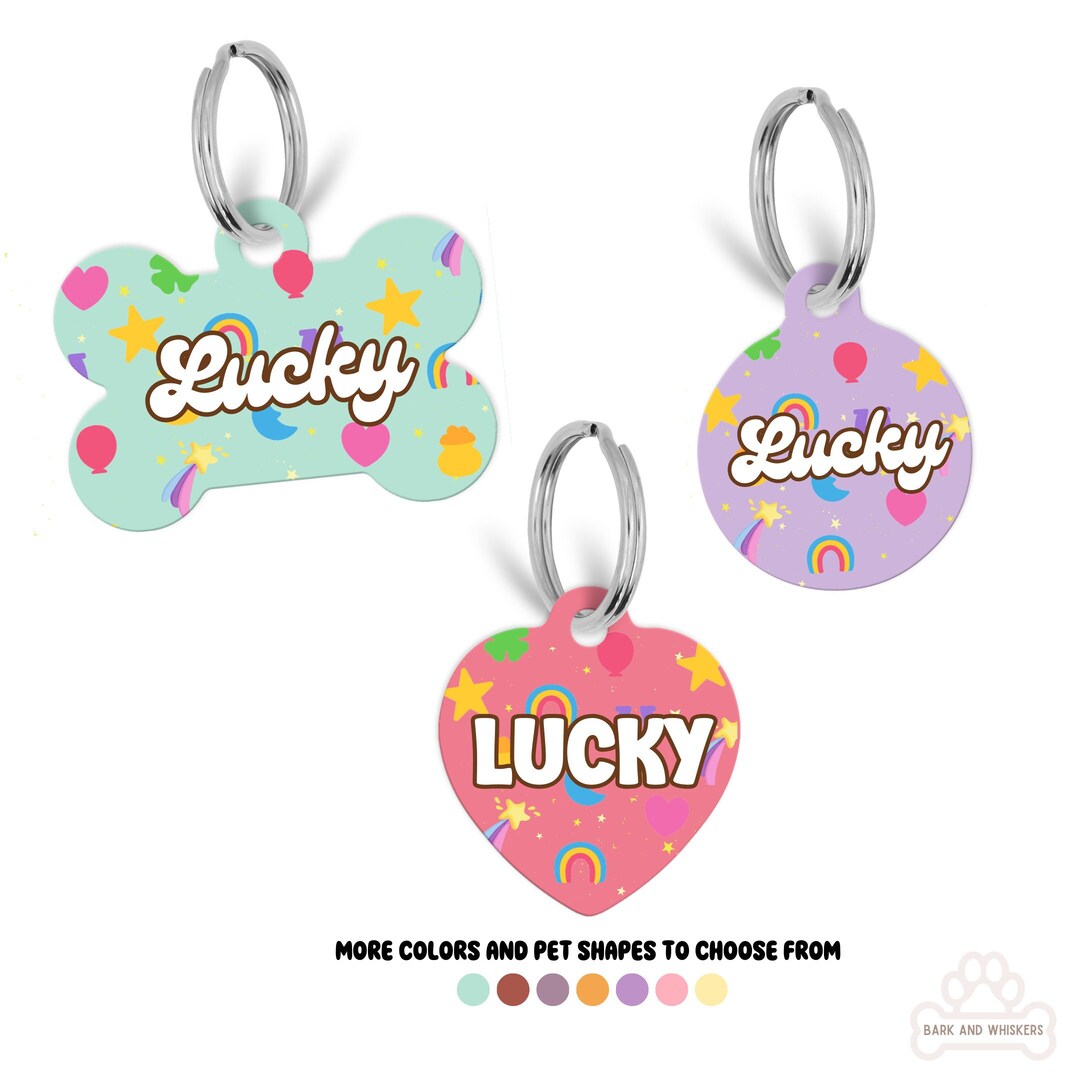 Lucky Charms Personalized Pet Tag Cute Cereal Pet ID Tag - Etsy