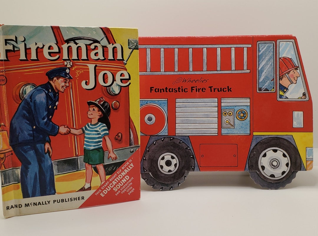 Fireman & Truck Book Set - Etsy
