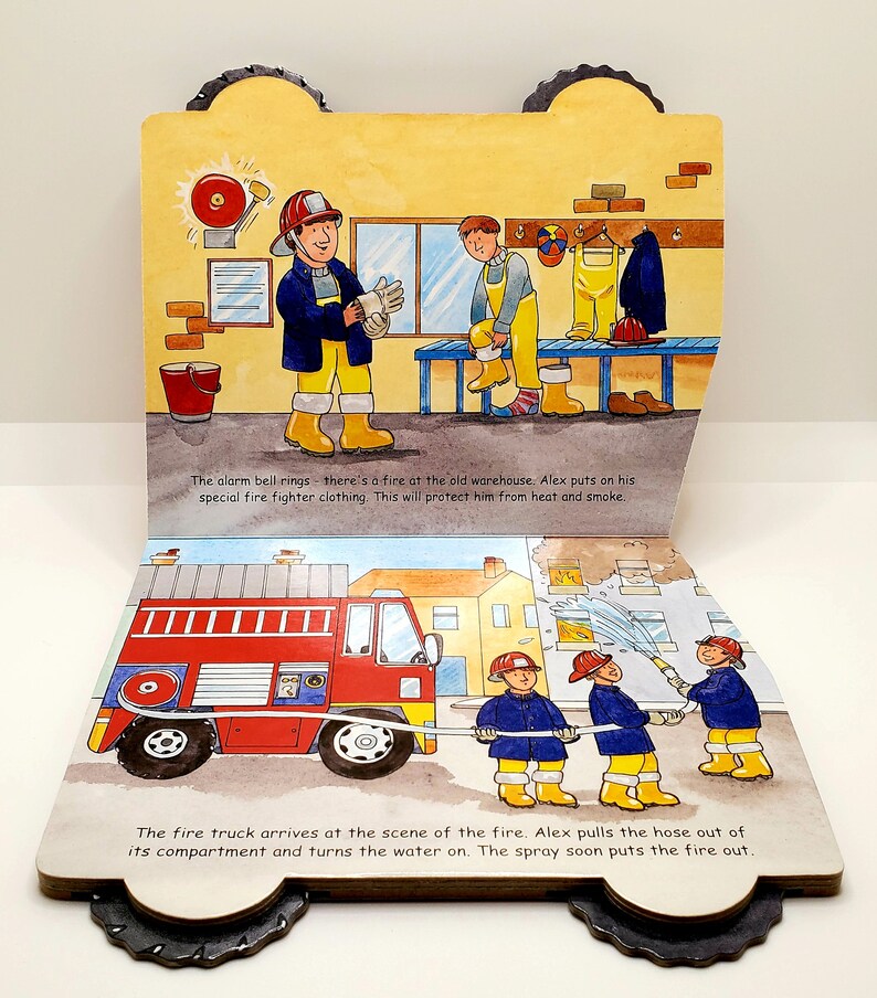Fireman & Truck Book Set - Etsy