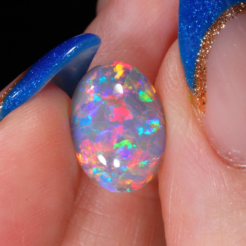 Australian Opal Loose Gemstone Oval Rainbow Fire 2.8ct - Etsy