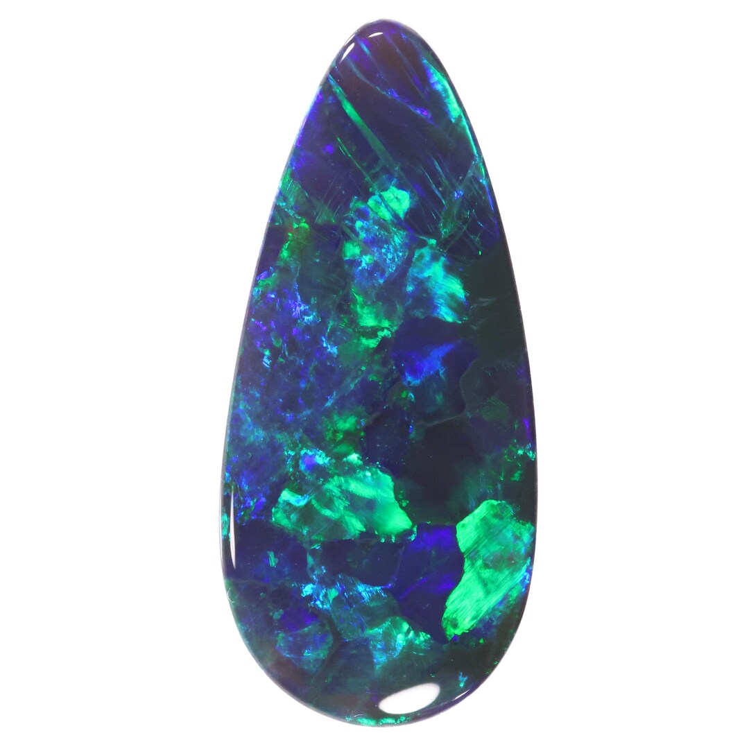 Green Blue Fire Australian Natural Black Opal 2.84 Ct, Natural Black ...