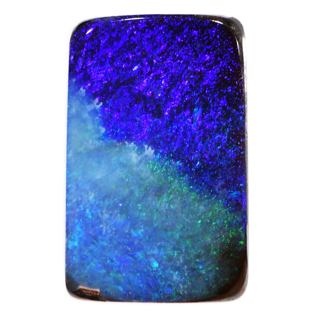Rectangle Boulder Opal 2.95 Ct, Australian Natural Boulder Opal, Blue ...