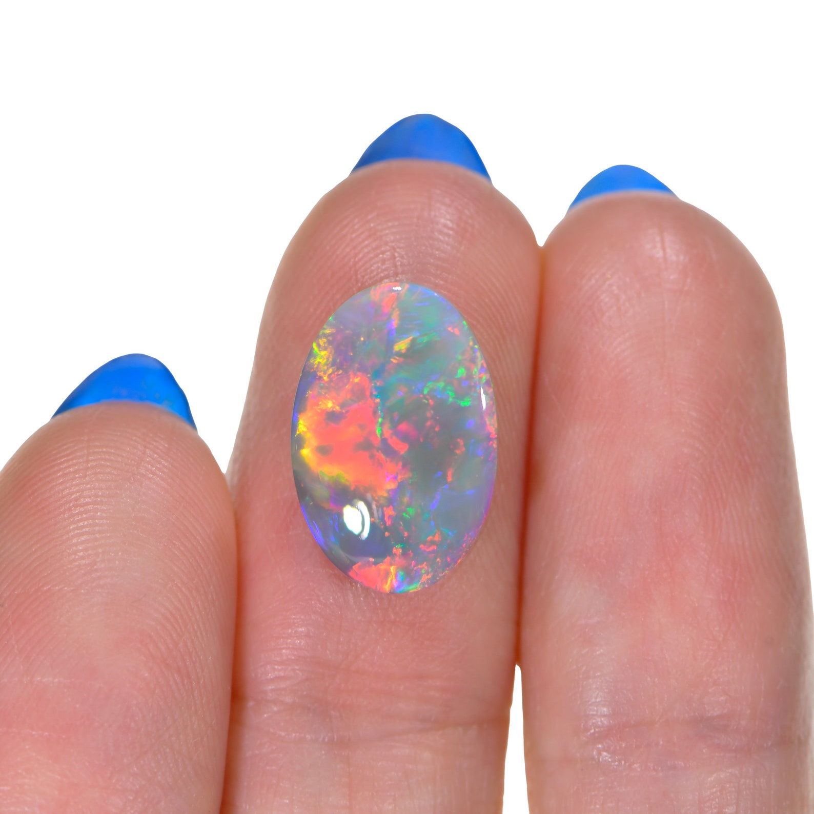 Australian Opal Loose Gemstone Rainbow Fire Oval Gemstone 2.78ct - Etsy