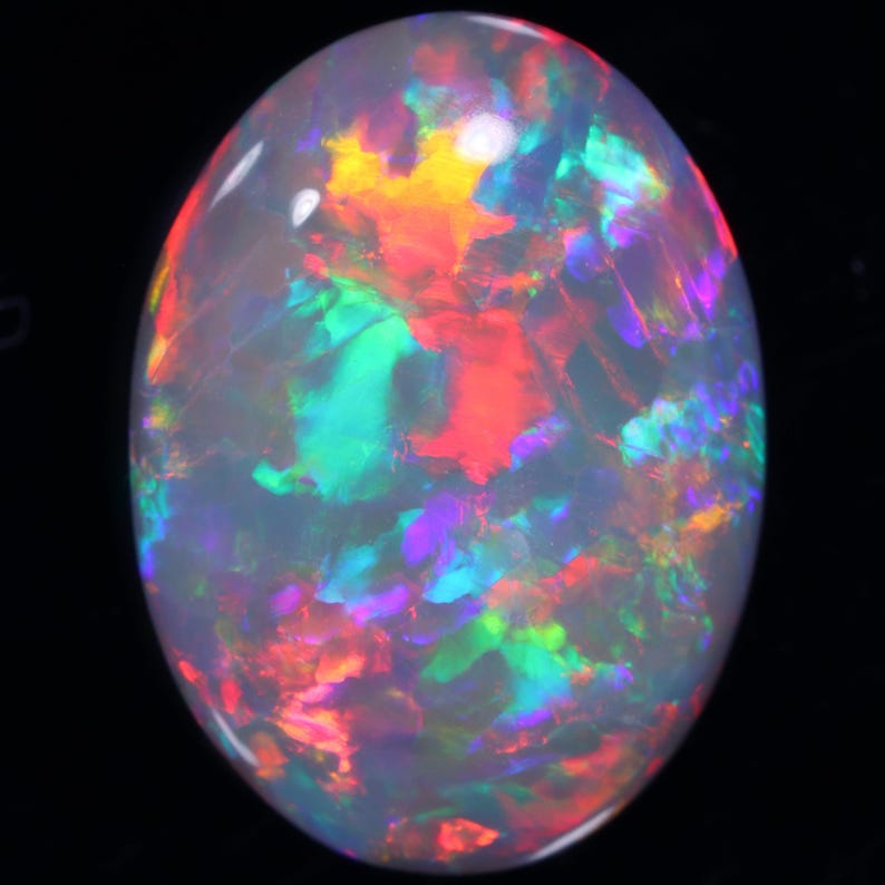 Australian Opal Loose Gemstone Oval Rainbow Fire 2.8ct - Etsy