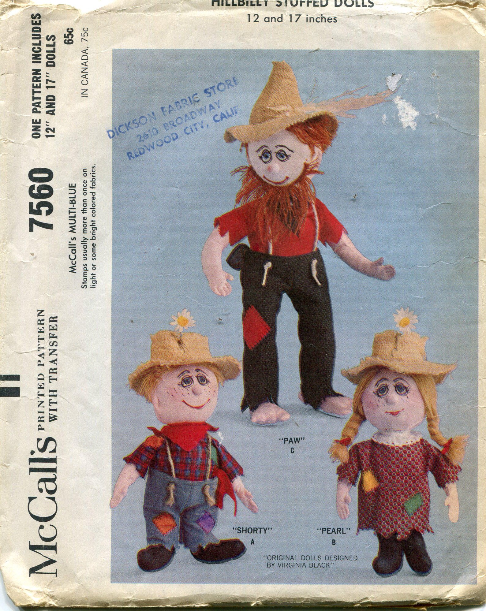 Vintage-1970's-orginal-hillbilly Stuffed (17in.&12in.)dolls and ...