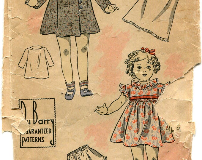 Vintage-1930's-rare-du Barry-original-24in.-wardrobe Pattern Fits ...