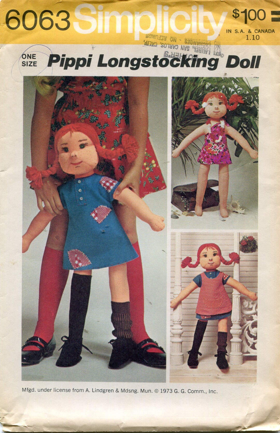 Rare-1973-orignal- Pippi Longstocking App. 32in. Doll / Wardrobe ...