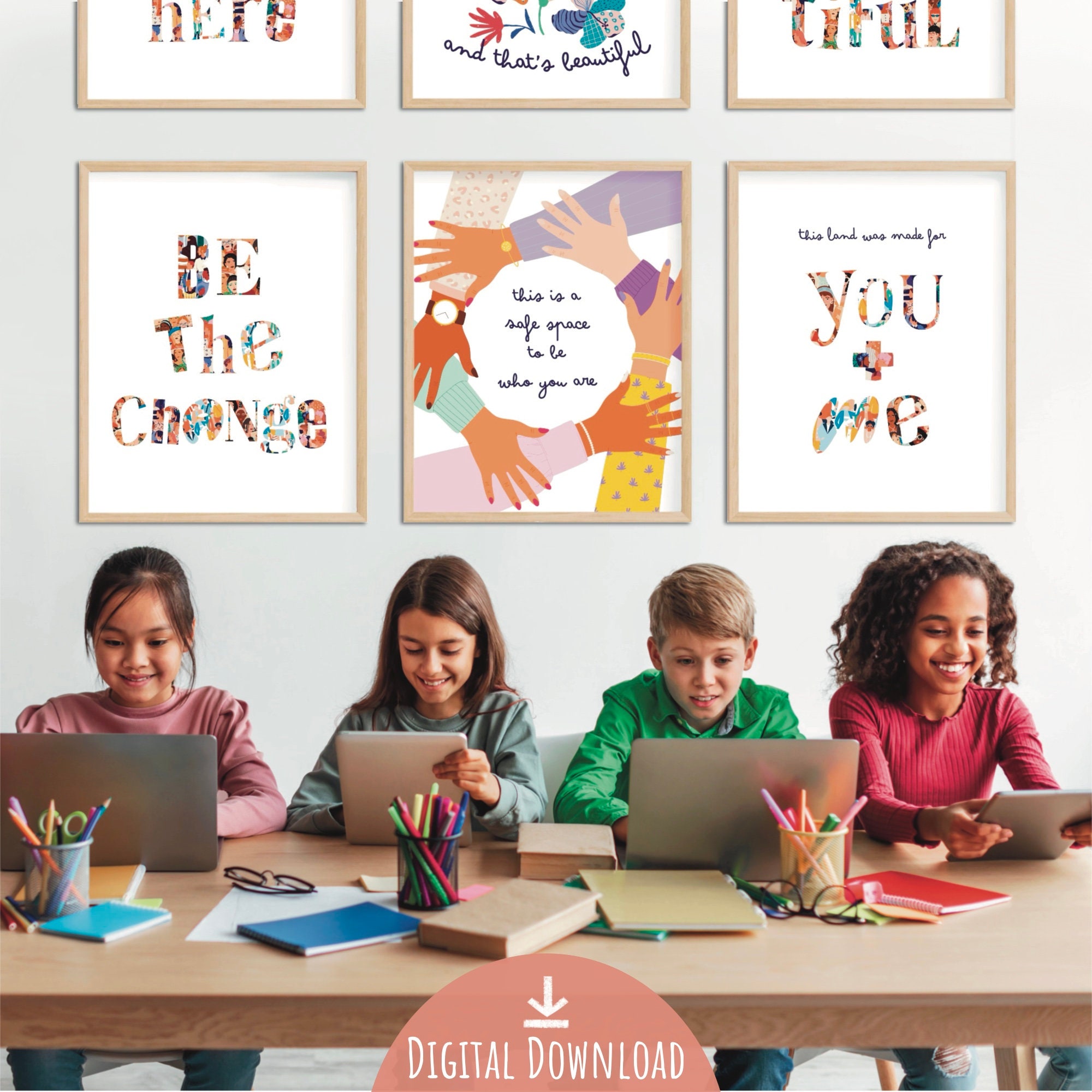 Inclusivity Quote Print Set of 6: Pride, Diversity, Community, Self ...