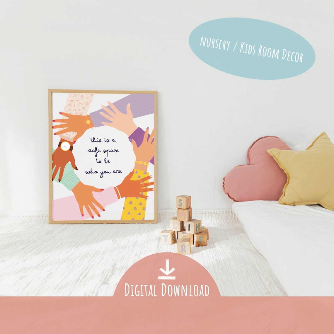 Safe Space Quote Art | Digital Download, Print, Poster, Gallery Wall ...