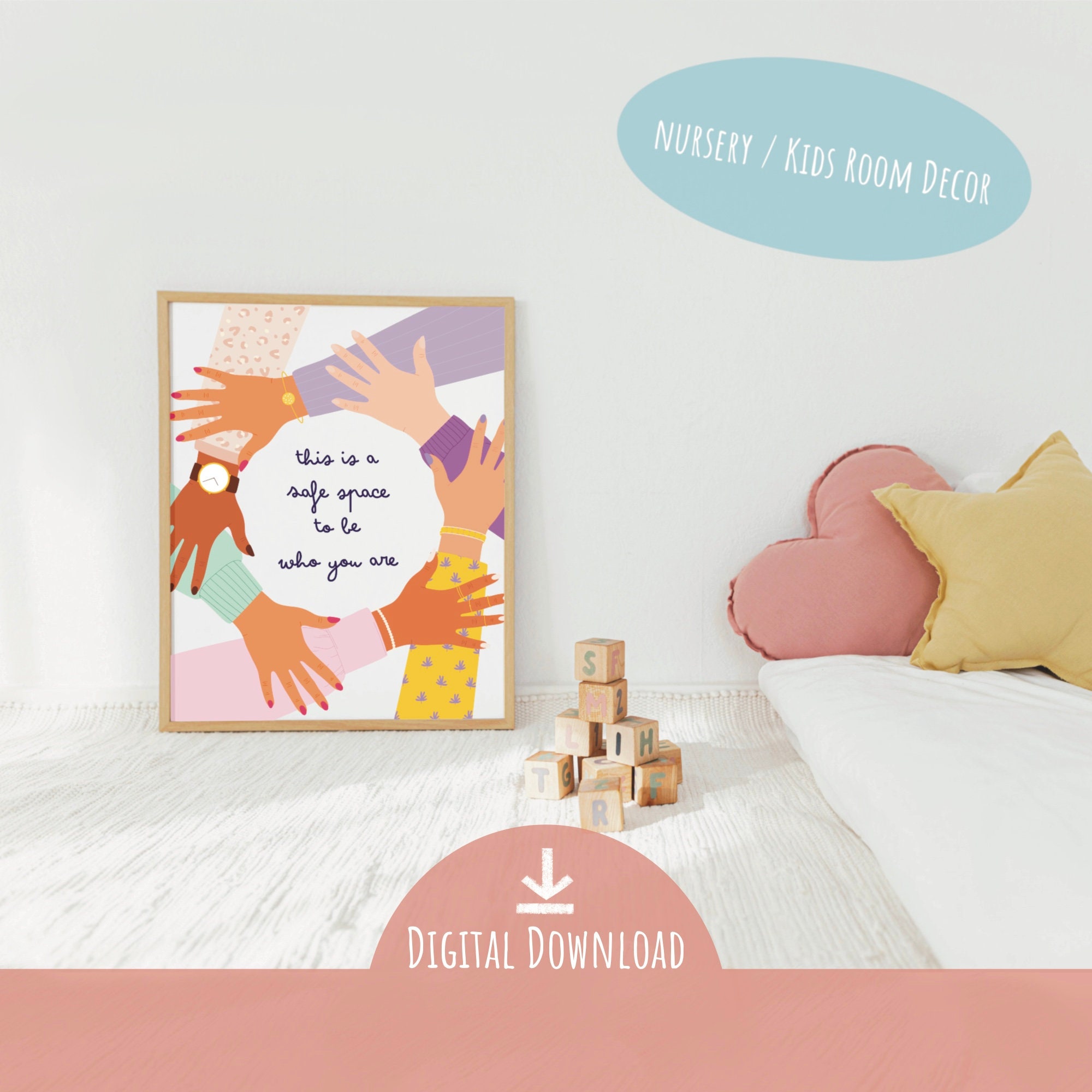 Safe Space Quote Art | Digital Download, Print, Poster, Gallery Wall ...