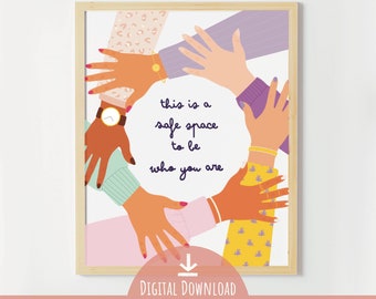You Belong Here Quote Art Digital Download, Print, Poster, Gallery Wall ...