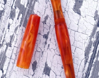 PENBBS 267 Acrylic Fountain Pen Amber Is A Cat paw nib | Etsy