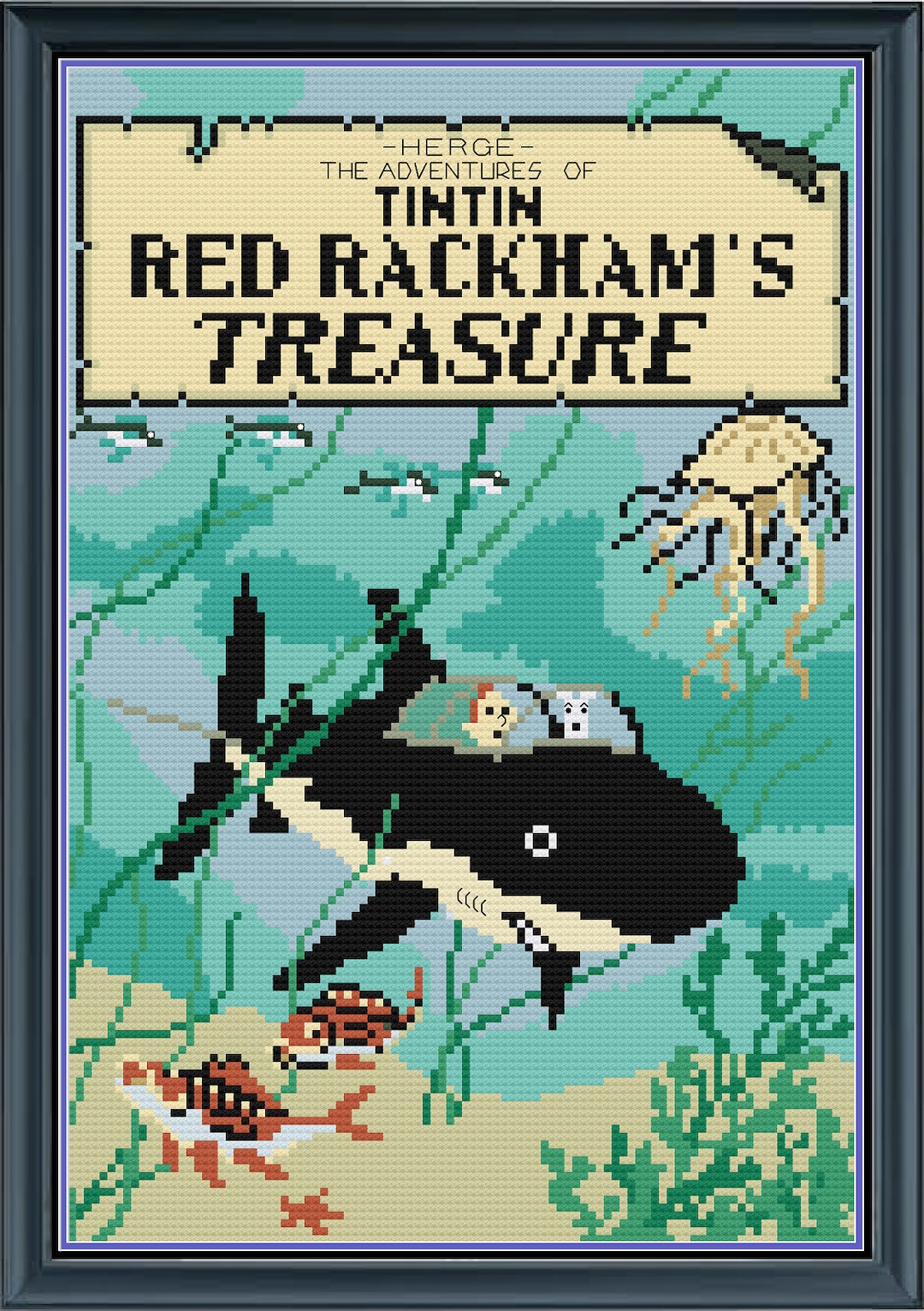 Tintin – Red Rackham’s Treasure Cross Stitch Pattern - Etsy