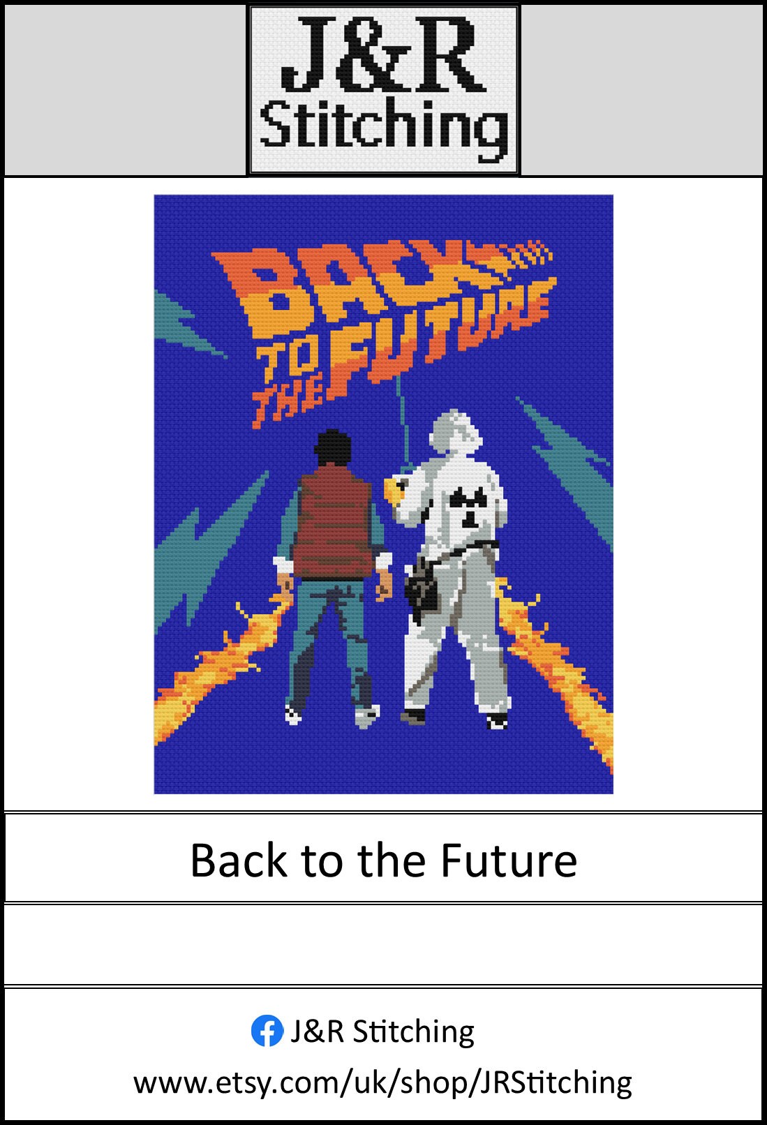 Back to the Future Inspired Cross Stitch Pattern - Etsy