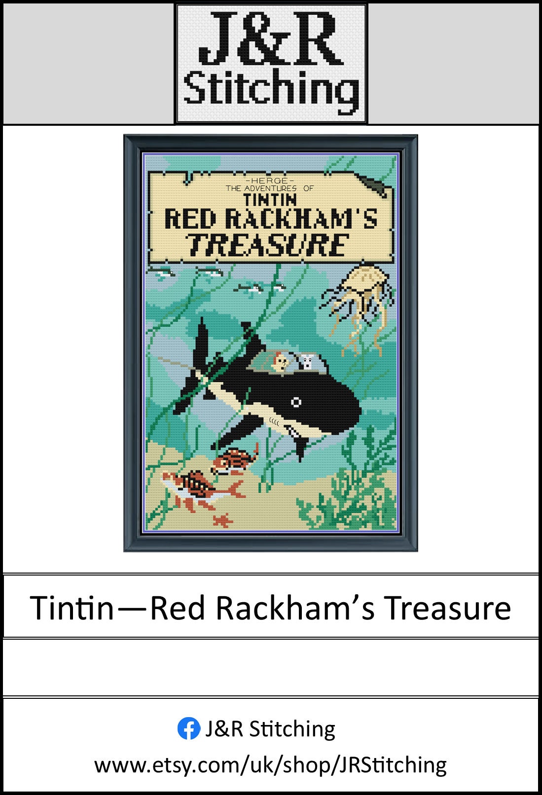 Tintin Red Rackhams Treasure Cross Stitch Pattern - Etsy