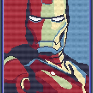 Ironman Inspired Cross Stitch Pattern - Etsy
