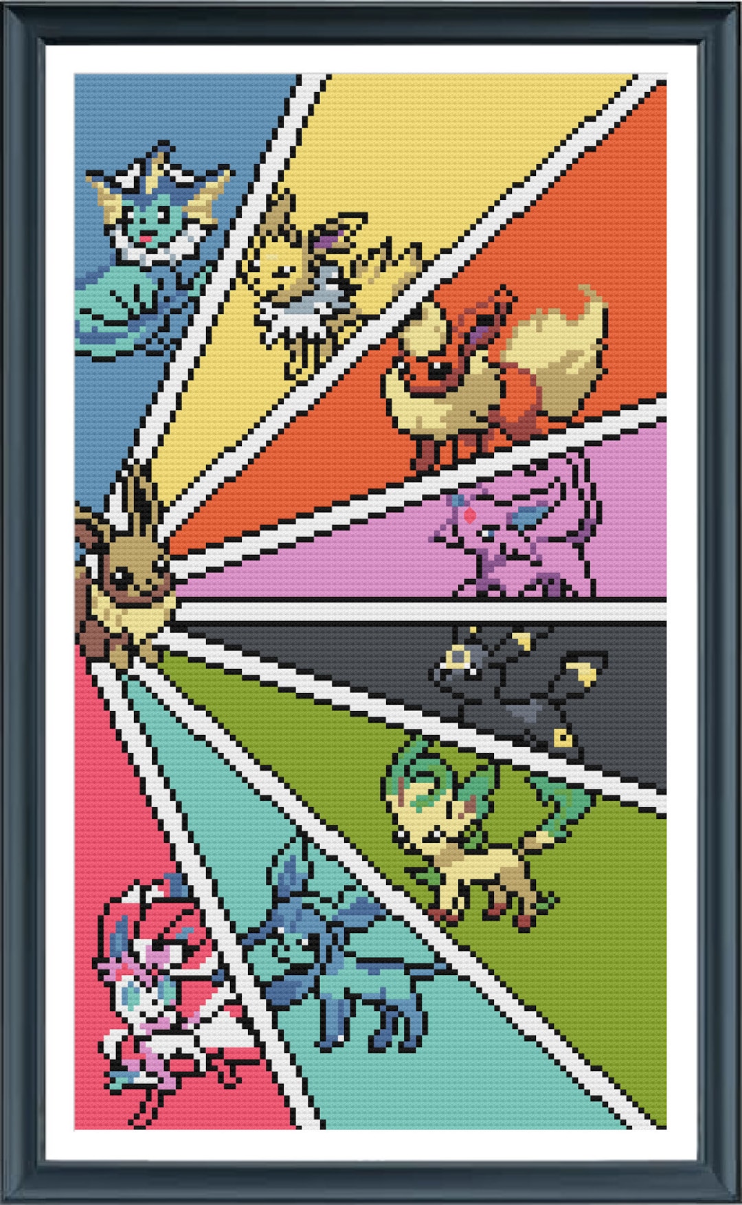 Pokemon Inspired Eevee-lution Cross Stitch Pattern - Etsy UK