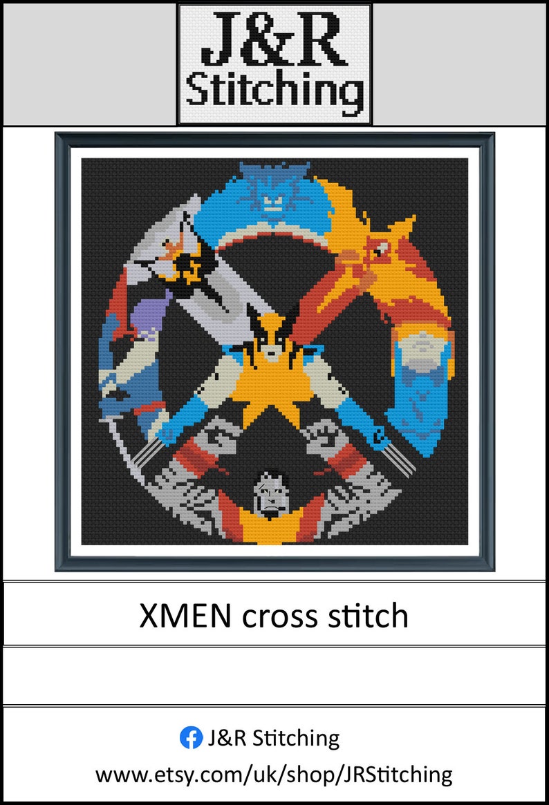 XMEN Inspired Cross Stitch Pattern - Etsy