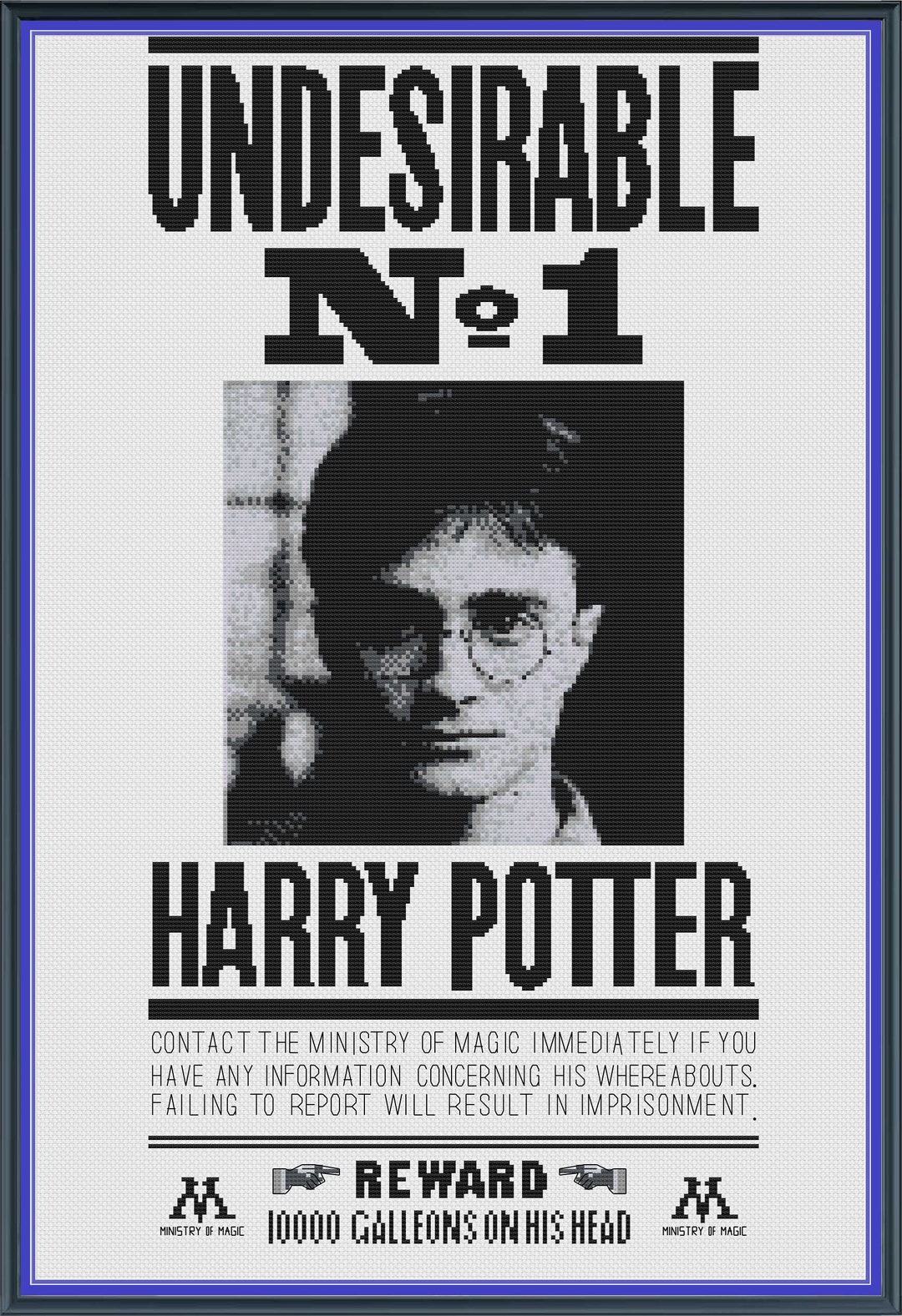 HP Inspired Undesirable No 1 Cross Stitch Pattern - Etsy