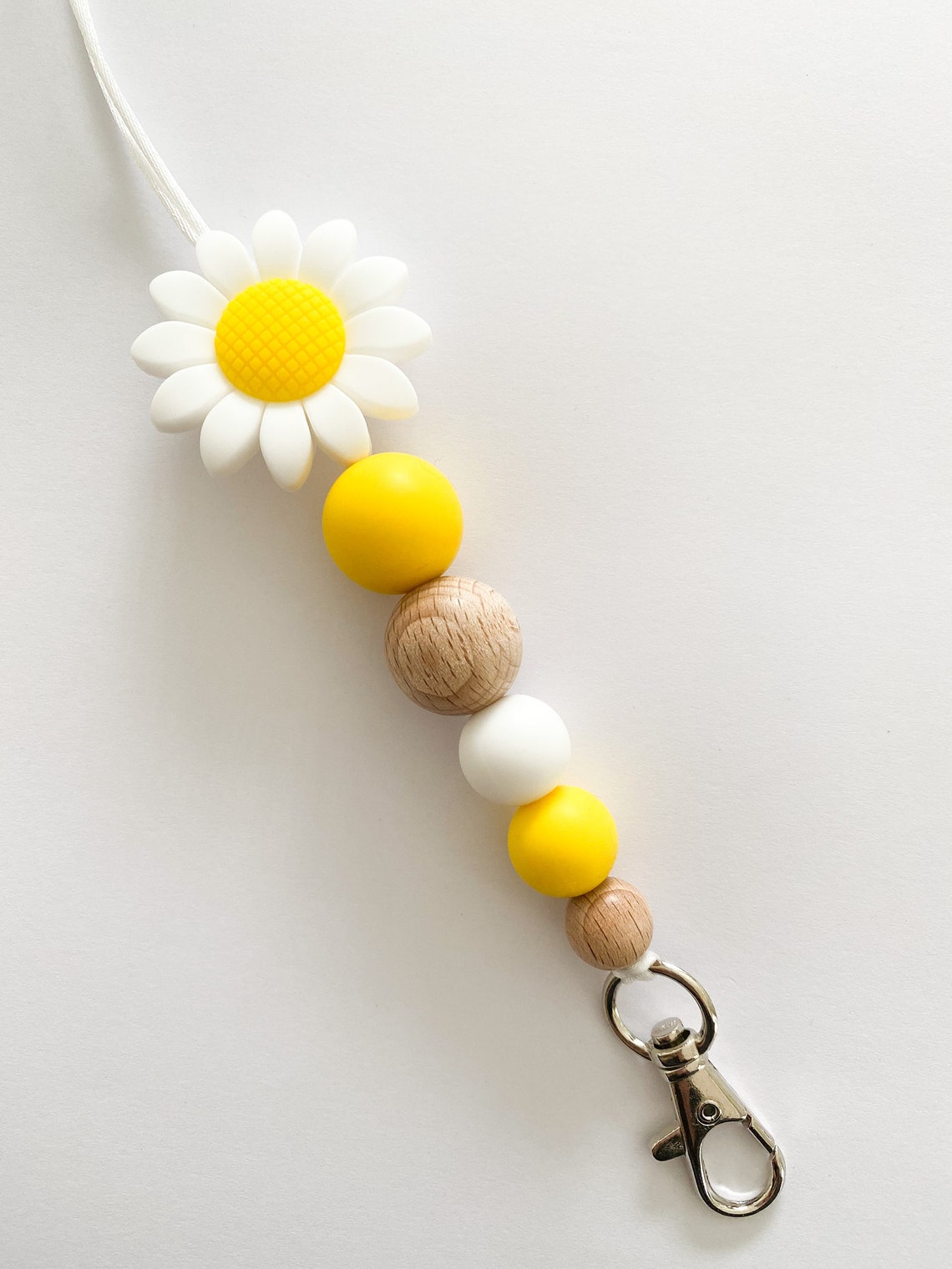 Sunflower Lanyard / Teacher Lanyard / Silicone Beads / Lanyard ...