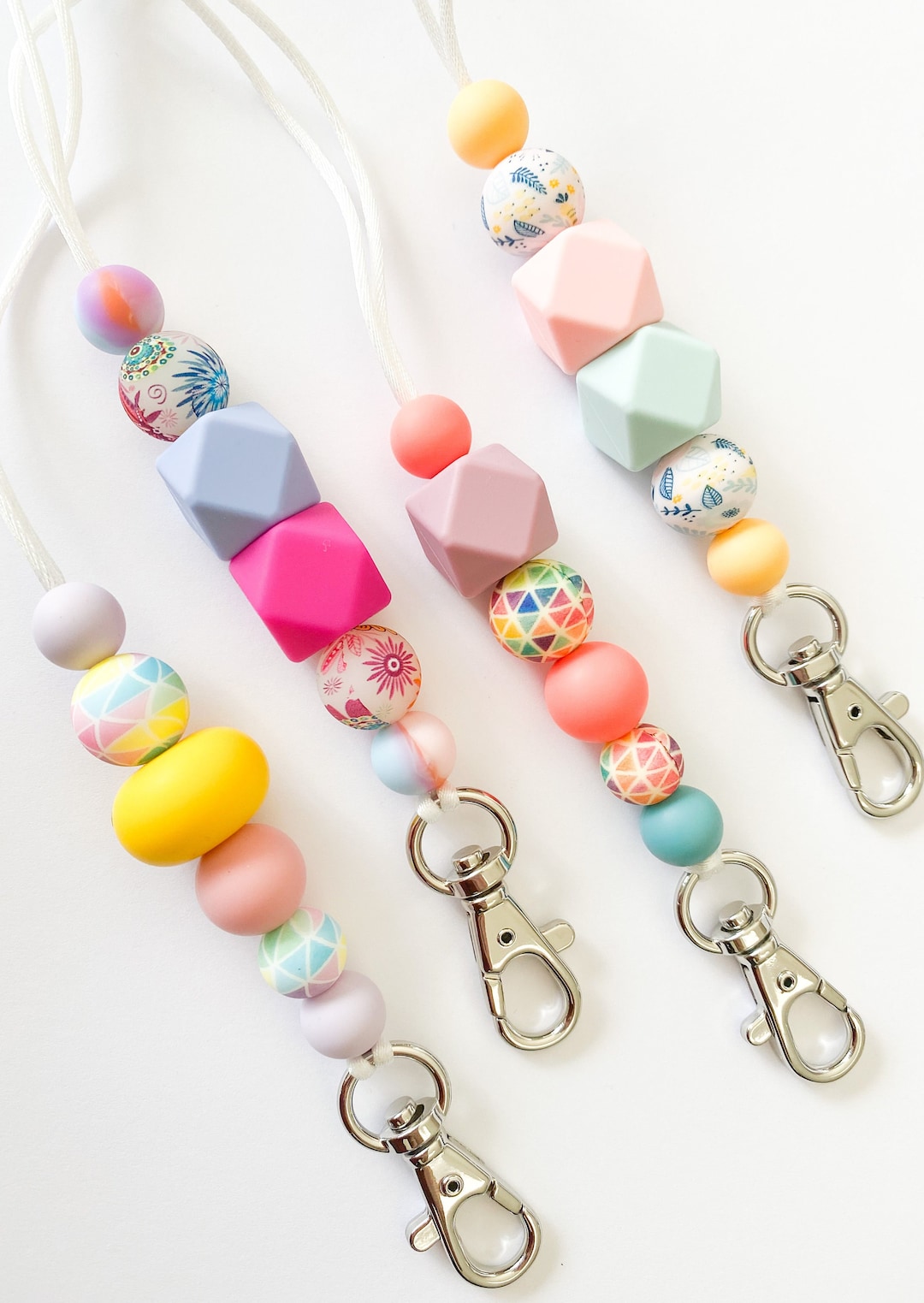 Floral Lanyard / Colourful Lanyard / Colorful Lanyard / Teacher Lanyard ...